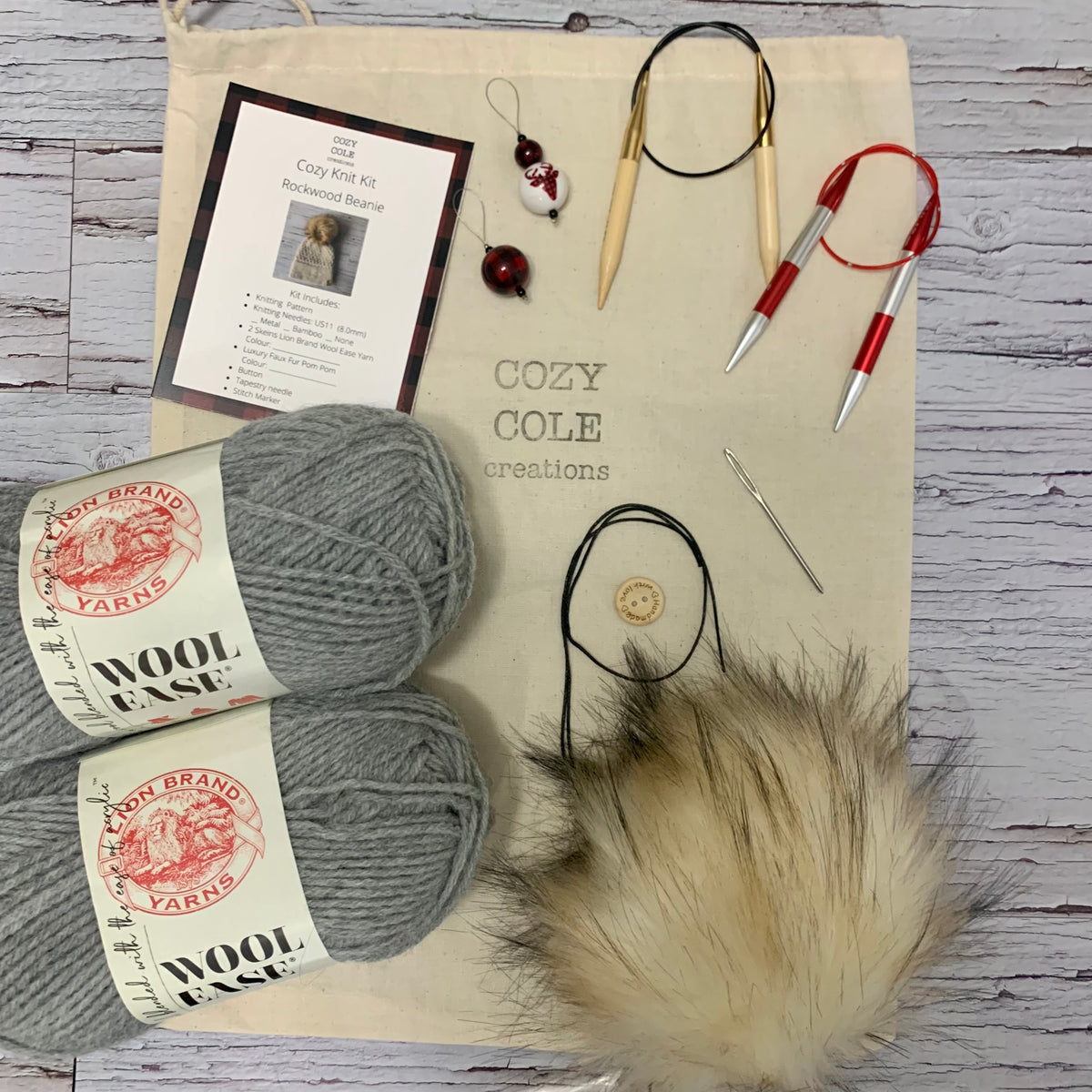 Cozy Knit Kit - Rockwood Beanie – Cozy Cole Creations